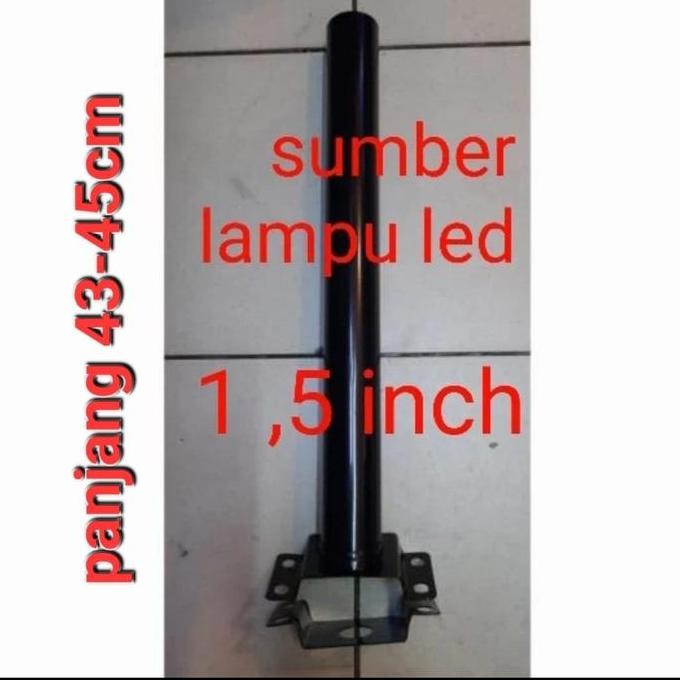Jual tiang pju solar panel 50cm 1.5in Tiang lampu jalan + breket 50 cm ...