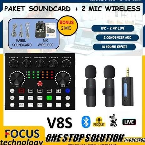 Jual TERMURAH - Sound card V8 Mixer Bluetooth SoundCard V8 Audio ...