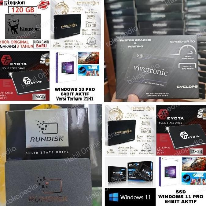 Jual TERMURAH - SSD 128GB 256GB 512GB 1TB WINDOWS 11 ATAU 10 PRO AKTIF PLUS OFFICE | Shopee ...