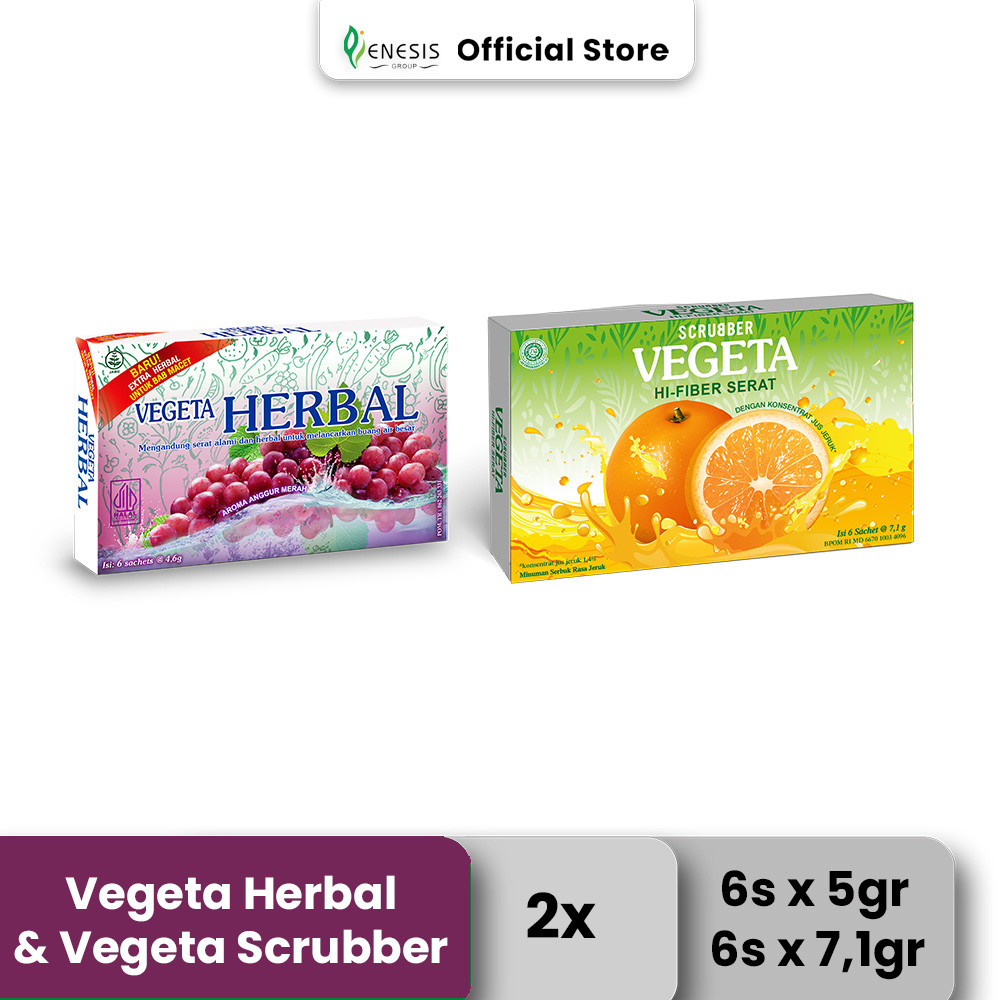 Jual Vegeta Herbal Dus + Vegeta Scrubber Jeruk Dus | Shopee Indonesia