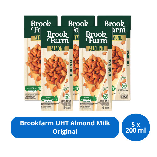 Jual Brookfarm UHT Almond Milk Original 200ml x 5 pcs | Shopee Indonesia