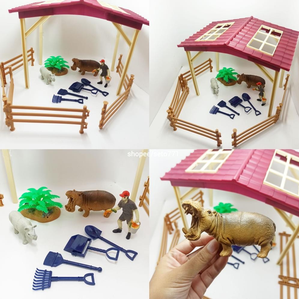 Jual YH35 Mainan Anak Hewan Ternak Farm Animals Home Rumah Kandang ...