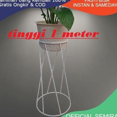 Jual Stok Sj 1 Meter/Standing Pot Besi/Dudukan Pot Model Miring/Rak ...