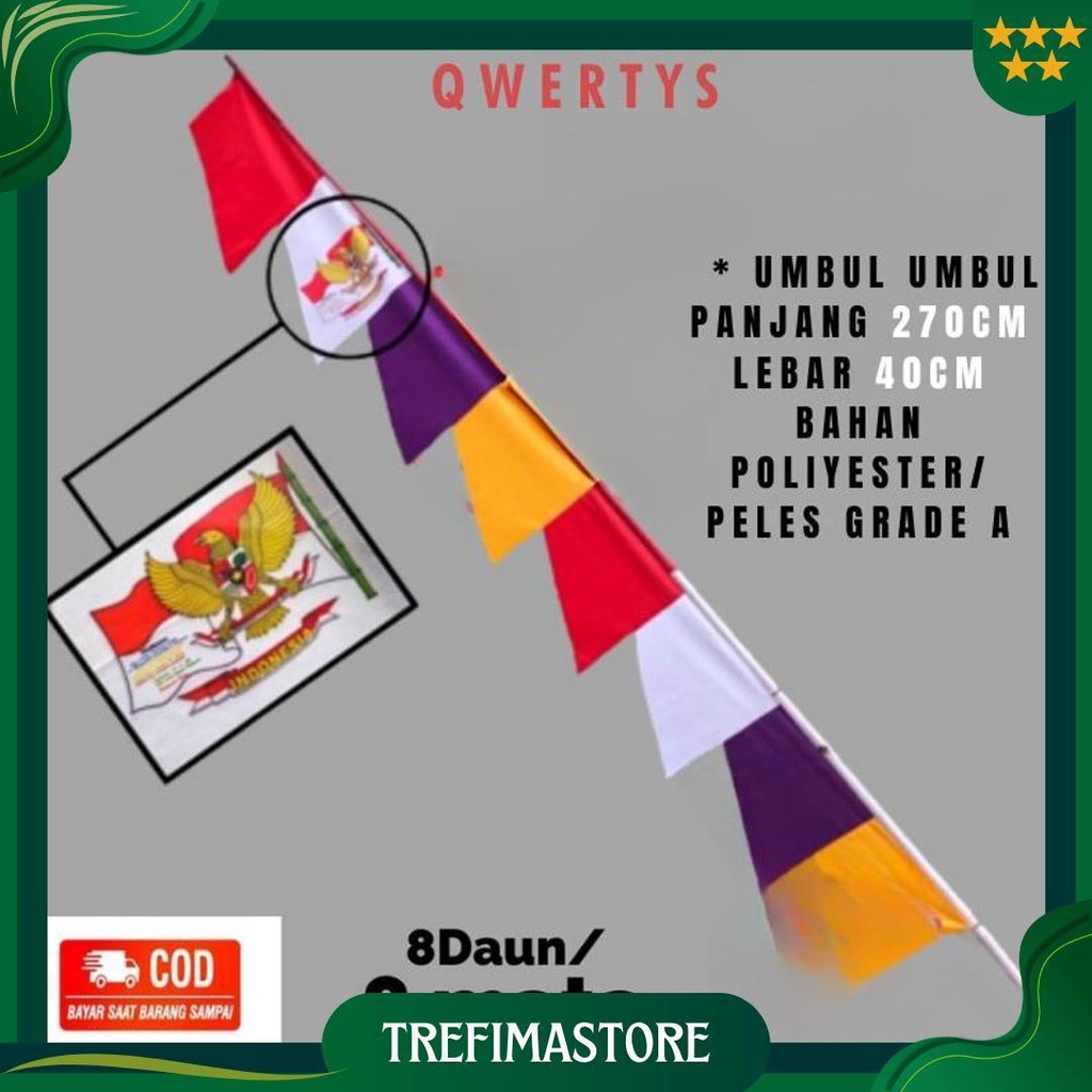 Jual Qwertys Bendera Umbul Umbul Motif Geraji Promo Puncak | Shopee ...