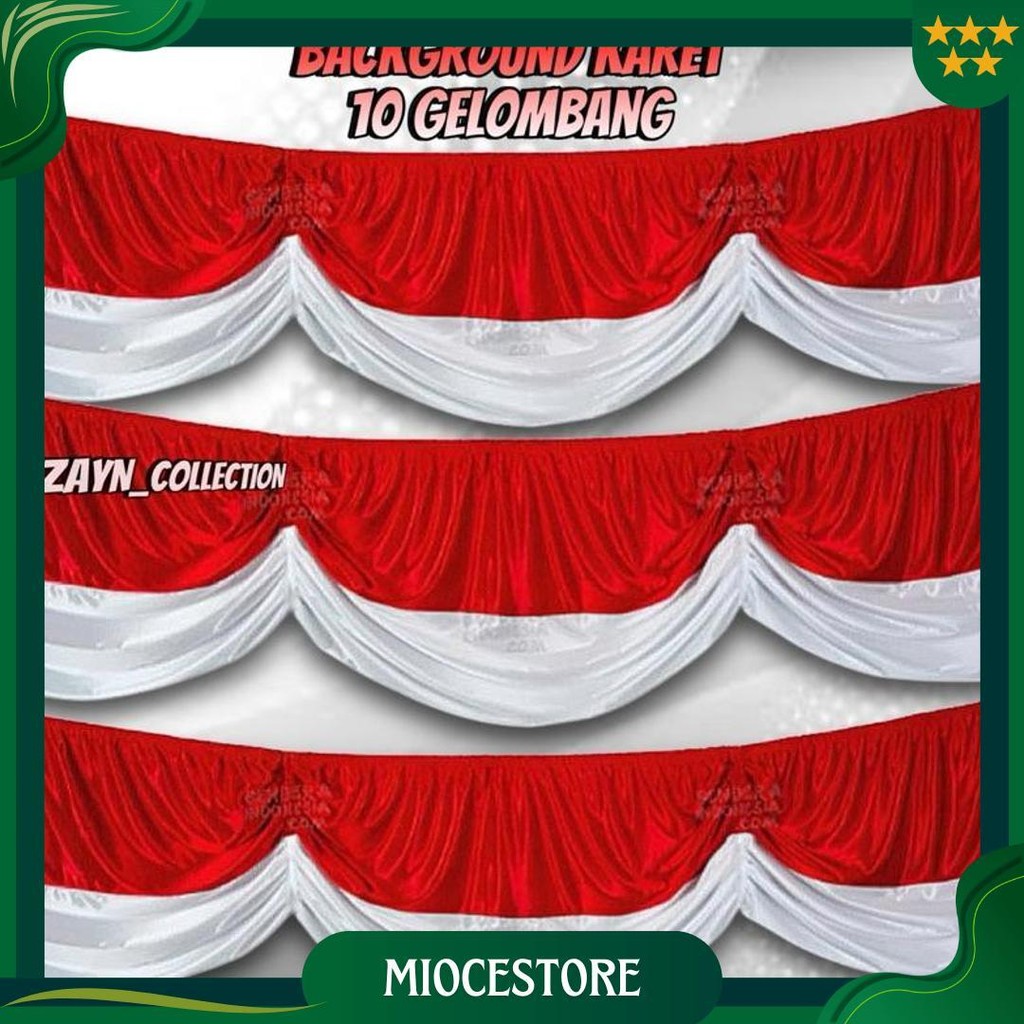 Jual Bendera Background Karet Merah Putih Polos/Umbul Umbul Gelombang Ori | Shopee Indonesia