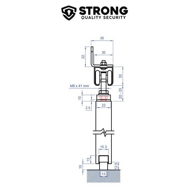 Jual Strong Rel Pintu Geser Rel Pintu Sliding Rail Strong Galvanis 1 ...