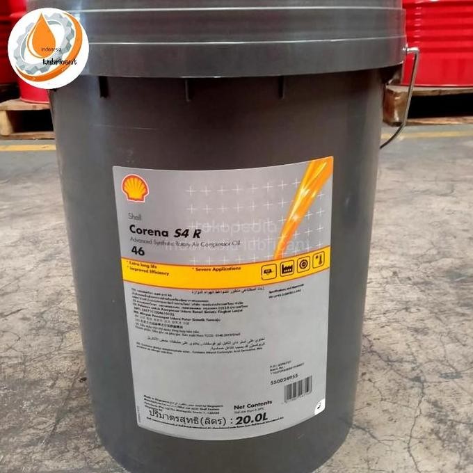 Jual NEW Shell Corena S4 R 46 Oil kompresor udara sintetik pail 20liter ...