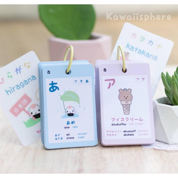 Jual Kp Hiragana / Katakana Flash Card | Learn Japanese Kana | Bahasa ...