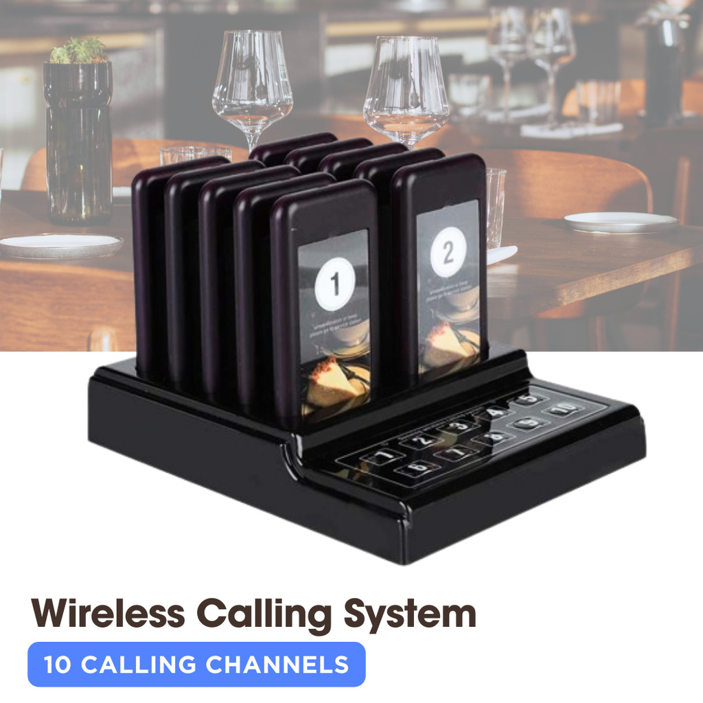 Jual RTKS Wireless Calling System Restaurant Mesin Antrian 10 Pager - SU-68G-10 Original 99 ...