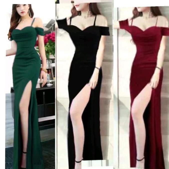 Jual LONG DRES GAUN PESTA Formal Panjang Sabrina | Shopee Indonesia