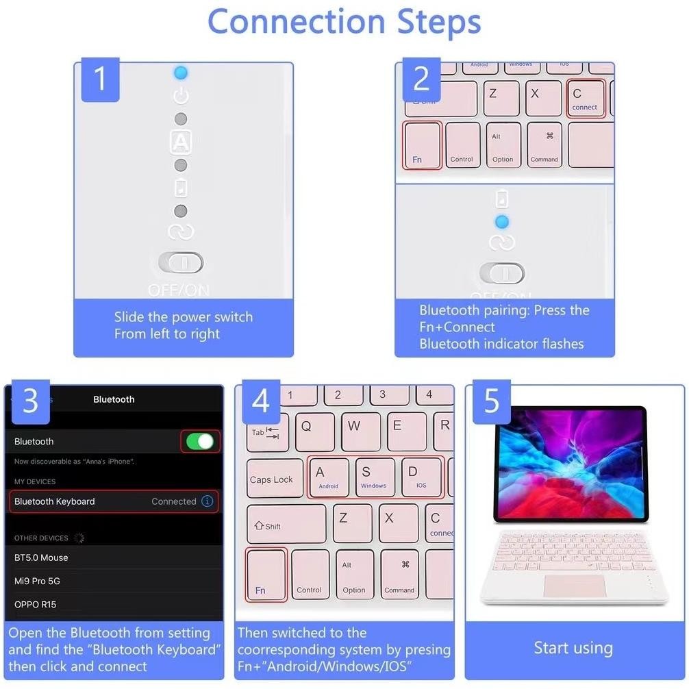 Jual Berkualitas Smart Flip Rotary Keyboard Touchpad Samsung Tab A9 ...