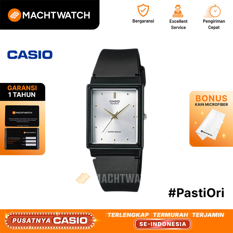 Jual Jam Tangan Unisex Analog Casio Standard MQ-38-7ADF MQ38 Silver Dial Black Resin Band ...