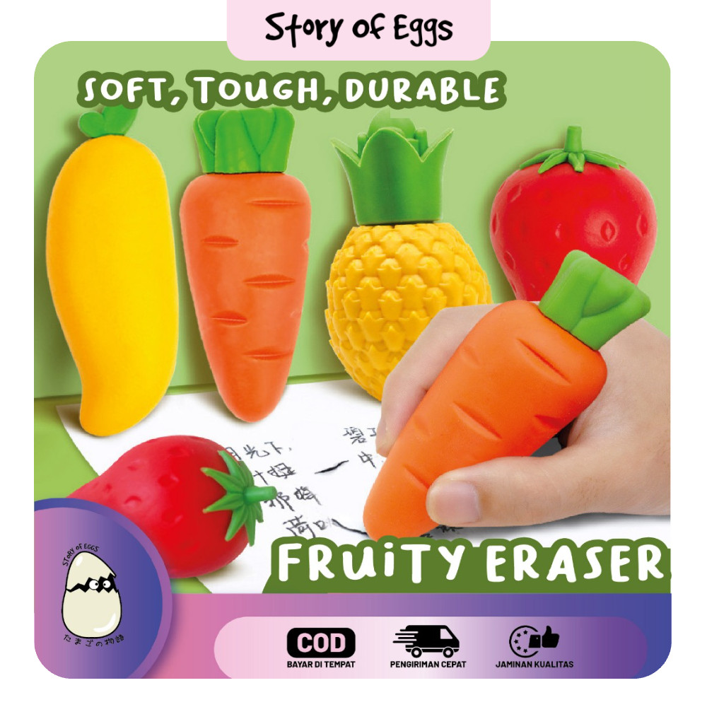 Jual Fruits Eraser Penghapus Besar Bersih Penghapus aesthetic Hapusan l ...