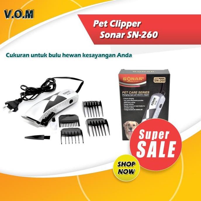 Jual Cukuran Hewan Bulu Kucing & Anjing / Pet Clipper Sonar SN-260 ...