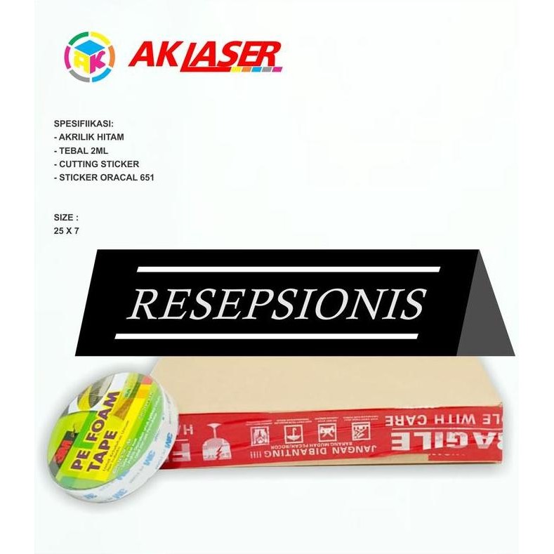 Jual AKRILIK SIGN PAPAN NAMA MEJA RESEPSIONIS | Shopee Indonesia