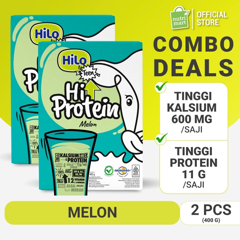 Jual Twin Pack - HiLo Teen Hi Protein Melon 400 gram ? Susu Tinggi ...
