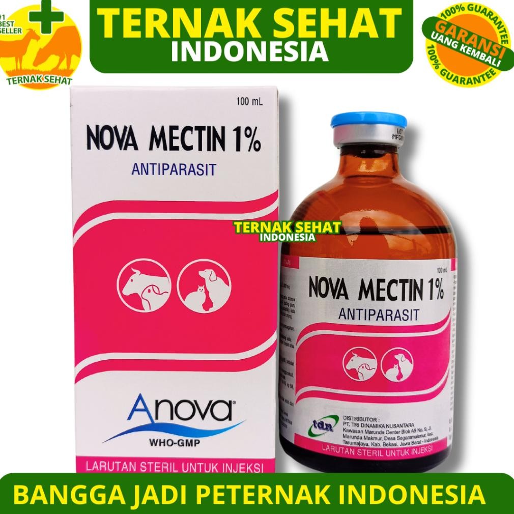 Jual (Terbaru) NOVA MECTIN 1% 100ml - Obat Anti Parasit Hewan Gatal ...
