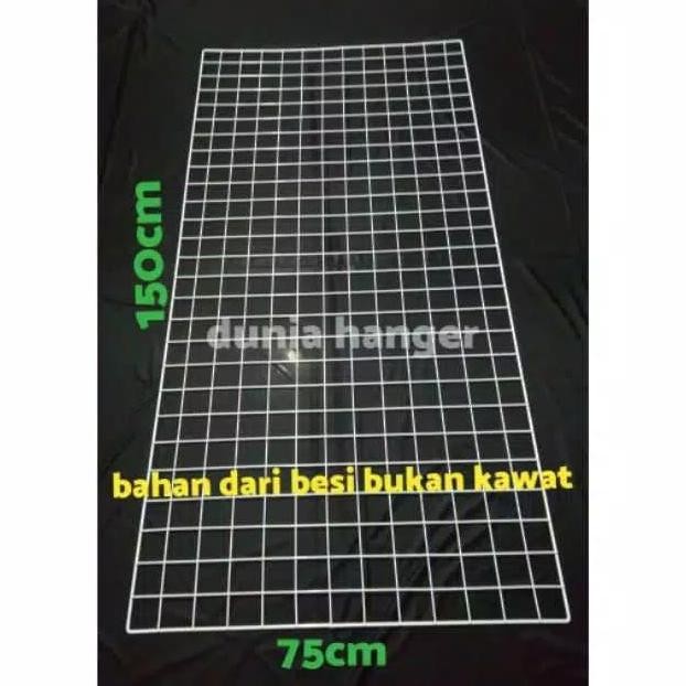 Jual tersedia ram gantungan aksesoris besi 75x150 cm | rak display wall ...