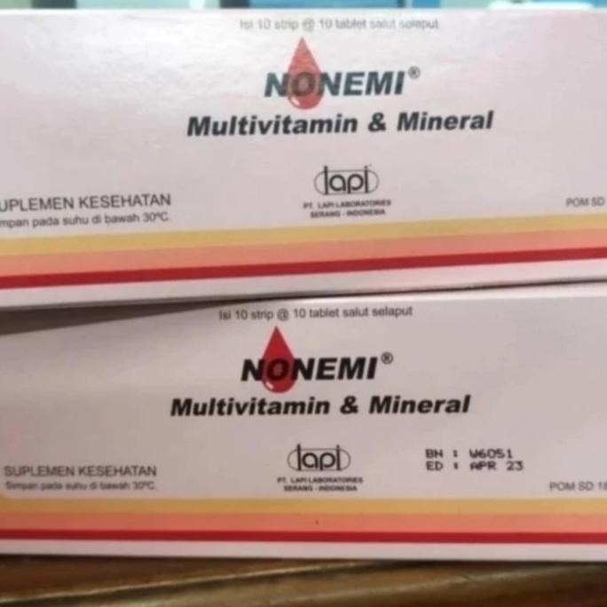 Jual JB Nonemi Box 100 Tablet Multivitamin & Mineral untuk Mengobati ...