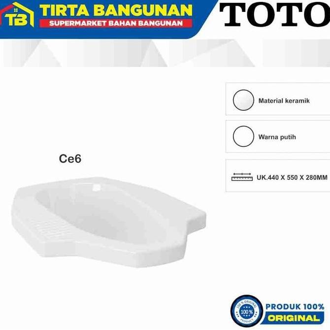 Jual Toto Ce6 Closet / Kloset / Toilet / Wc Jongkok Putih Untuk Lantai ...