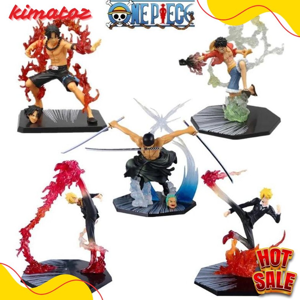Jual 0110 Action Figur Anime One Piece Luffy Zoro Ace Sinji Miniatur ...