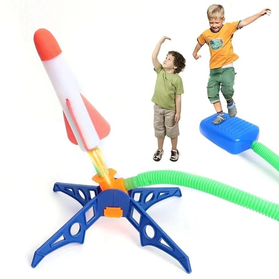 Jual Kids Outdoor Rocket Foot Pump Outdoor Air Pressing Soaring Rocket ...