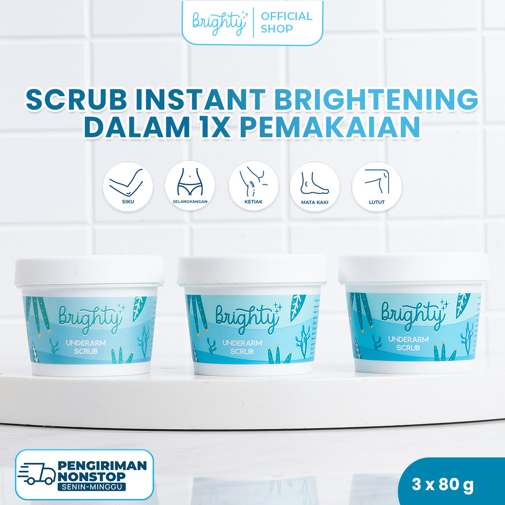 Jual [scrub Package] Brighty Underarm Scrub 3 Pcs Pencerah Ketiak ...