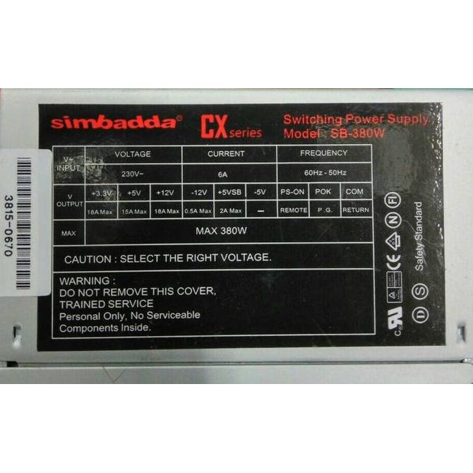 Jual Psu Simbadda Mini Itx 380Watt Oem | Shopee Indonesia