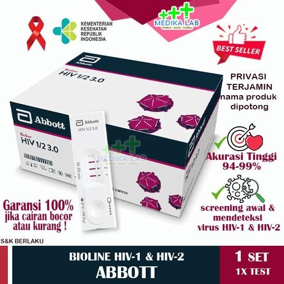 Jual Alat Test HIV 1/2 Abbott Bioline Onestop | Kemenkes Original aSt ...