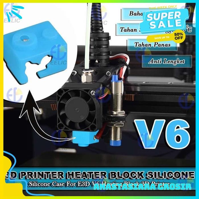 Jual SIC-V6 SILIKON CASE FOR E3D V6 HEATING BLOCK 3D PRINTER PENUTUP ...