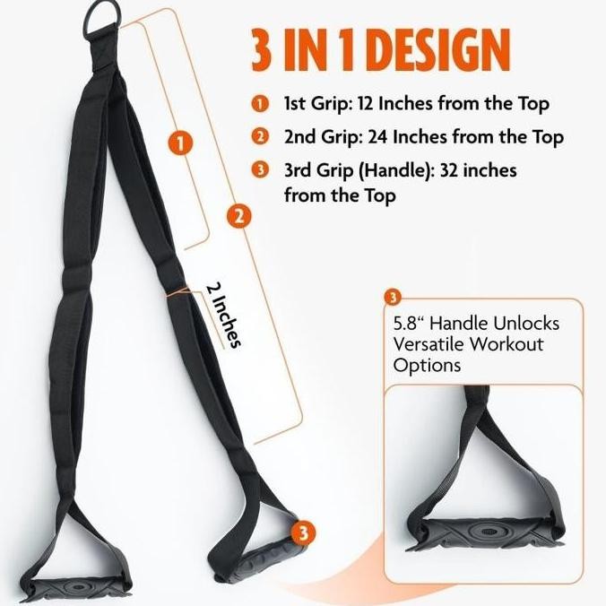 Jual Grip Exercise Rope Tiga Tahap Strap Fitness Handle Gym Tali Pull ...