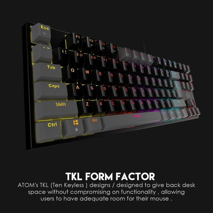 Jual Tp Fantech Atom Mk876 Rgb Gaming Mechanical Keyboard Tkl | Shopee ...