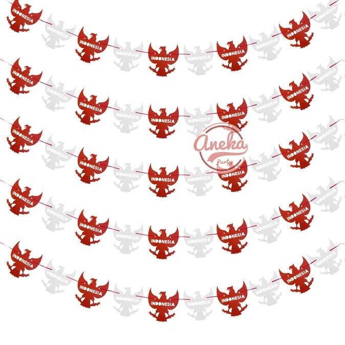 Jual Tu-67 Bunting Flag Garuda / Banner Ornamen Garuda Hut Ri Indonesia ...