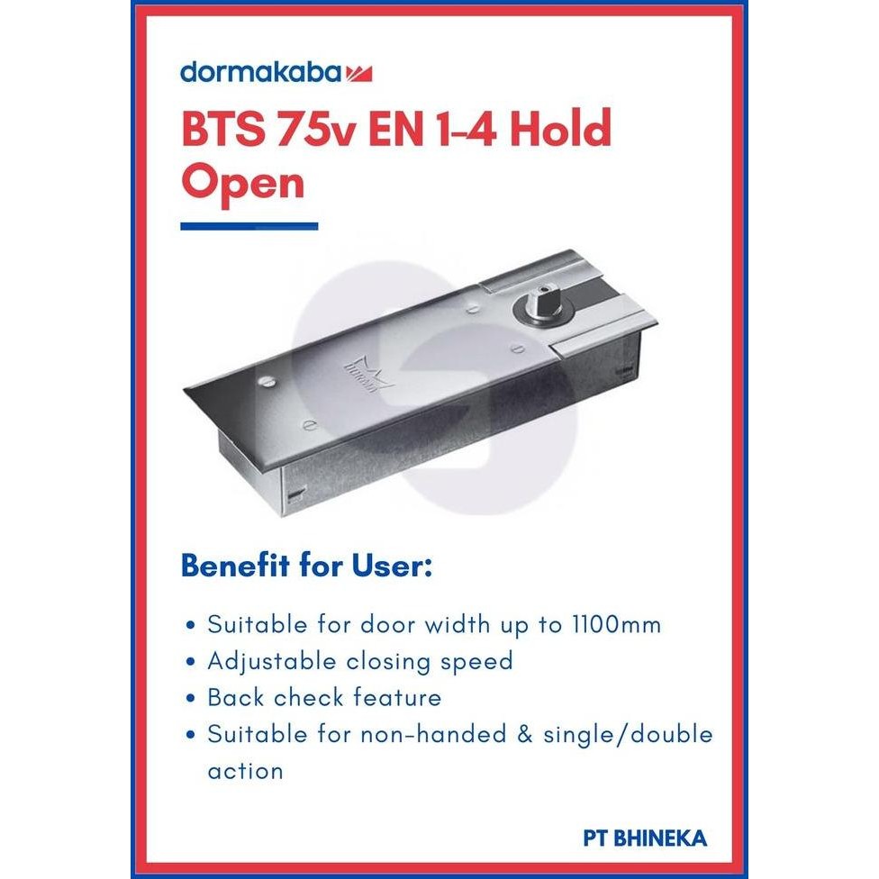 Jual BEBAS ONGKIR - Dorma BTS75v EN1-4 HO dormakaba BTS 75v EN 1-4 Hold ...