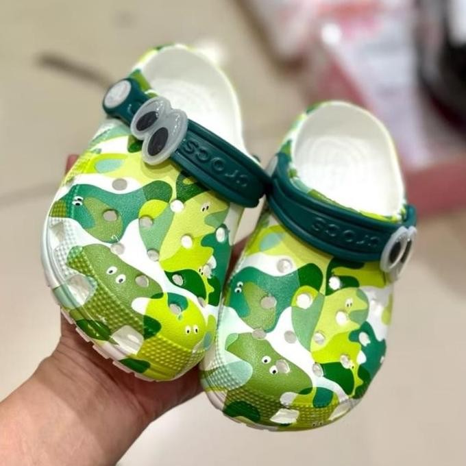 Jual Hot Sale! Crocs Classic Slime Monster Glow In The Dark Kids Clog ...