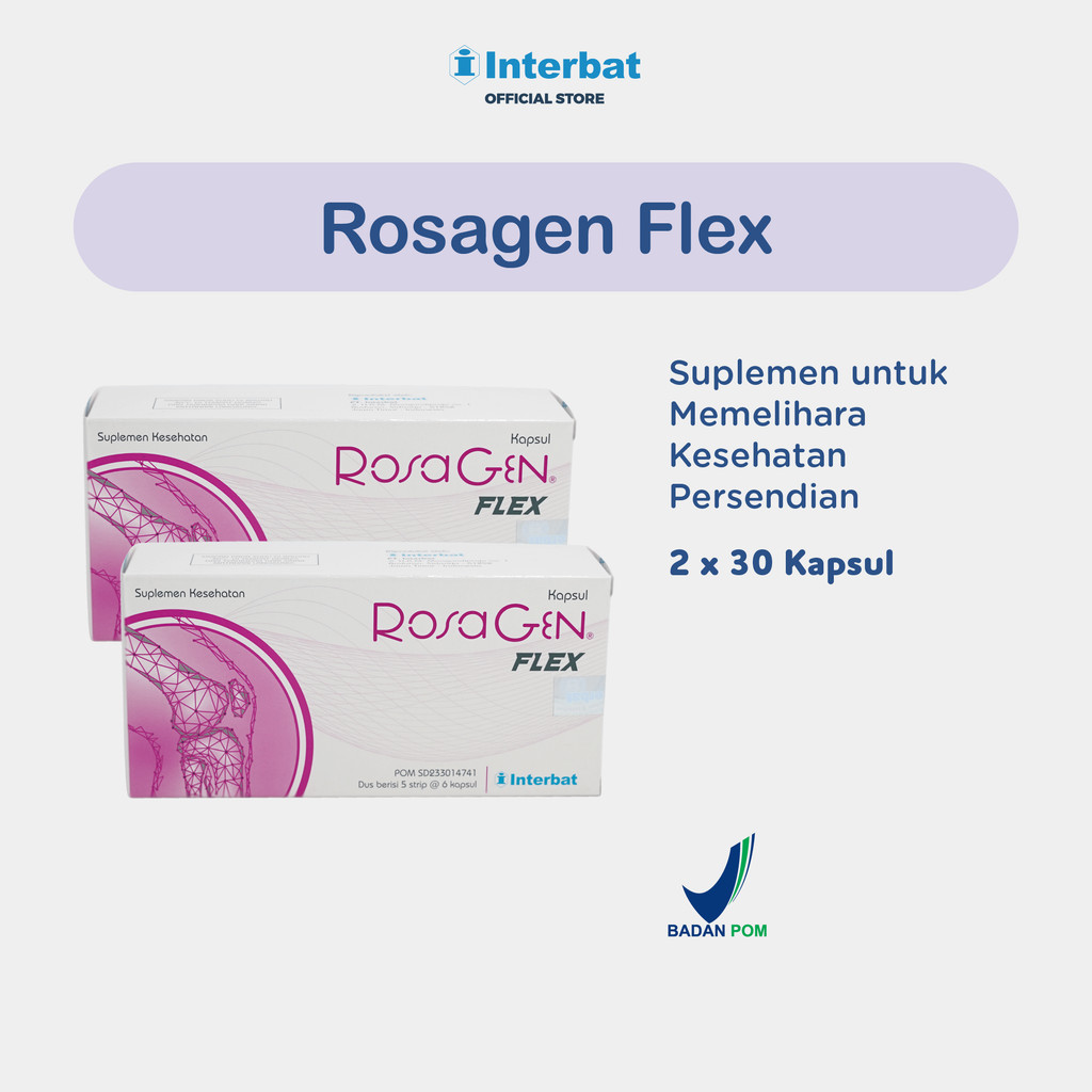 Jual Rosagen Flex 5 Strip @6 Kapsul Double Bundle - Suplemen untuk ...