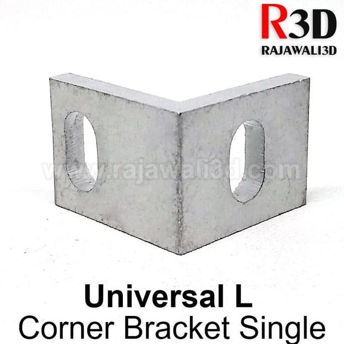 Jual Universal L Corner Bracket 90 Degree 20x20mm SIngle Aluminium 3mm ...