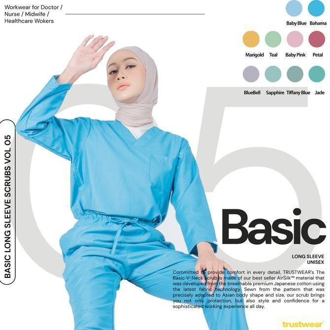 Jual TRUSTWEAR - Basic Doctors Scrub / Set Baju Celana Jaga OKA OK ...