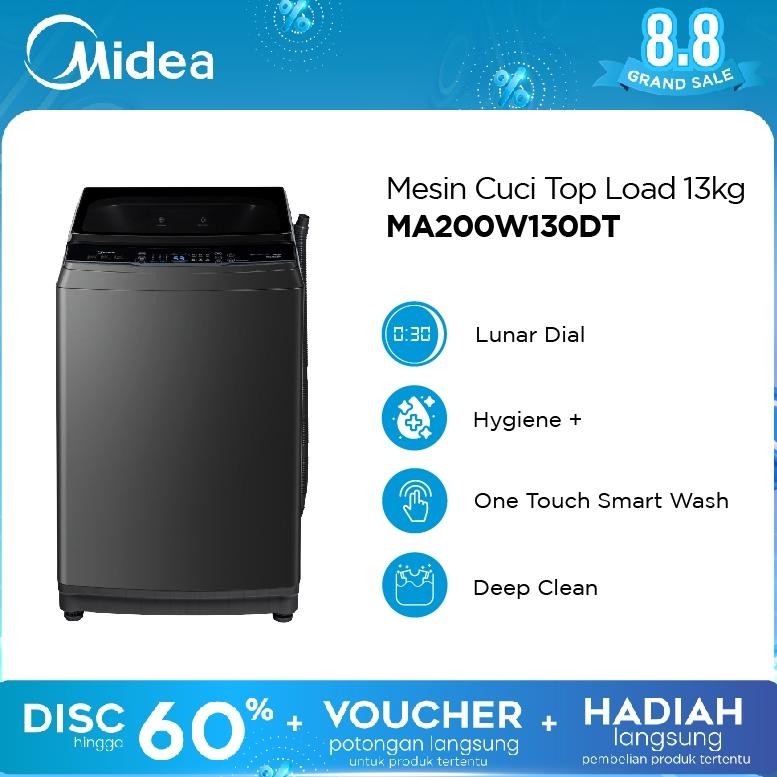 Jual Midea Mesin Cuci Top Load Inverter 13kg MA200W130DT | Inverter ...