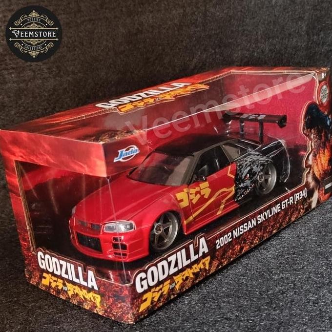 Jual Die Cast 1:24 Nissan Skyline GT-R R34 Godzilla [JADA] Buka Semua ...