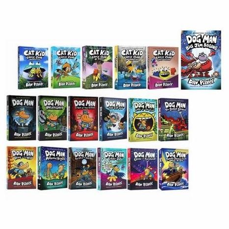 Jual TERBARU Dogman and Cat Kid Series 18 books - Hard Cover Full Color ...