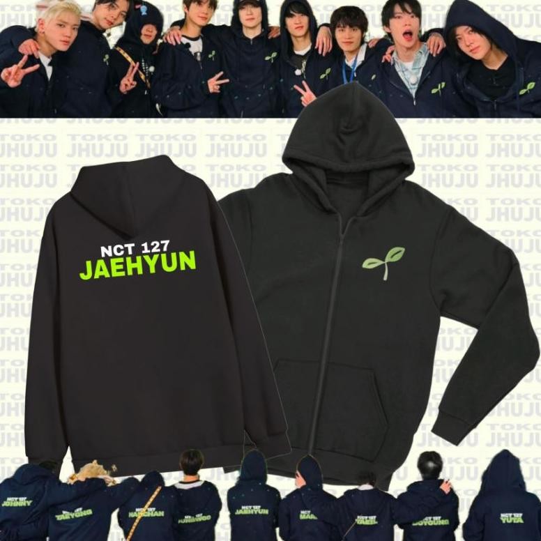 Jual Hoodie Zipper Sablon Nct 127 Vibe Logo Daun Nama Member Belakang ...