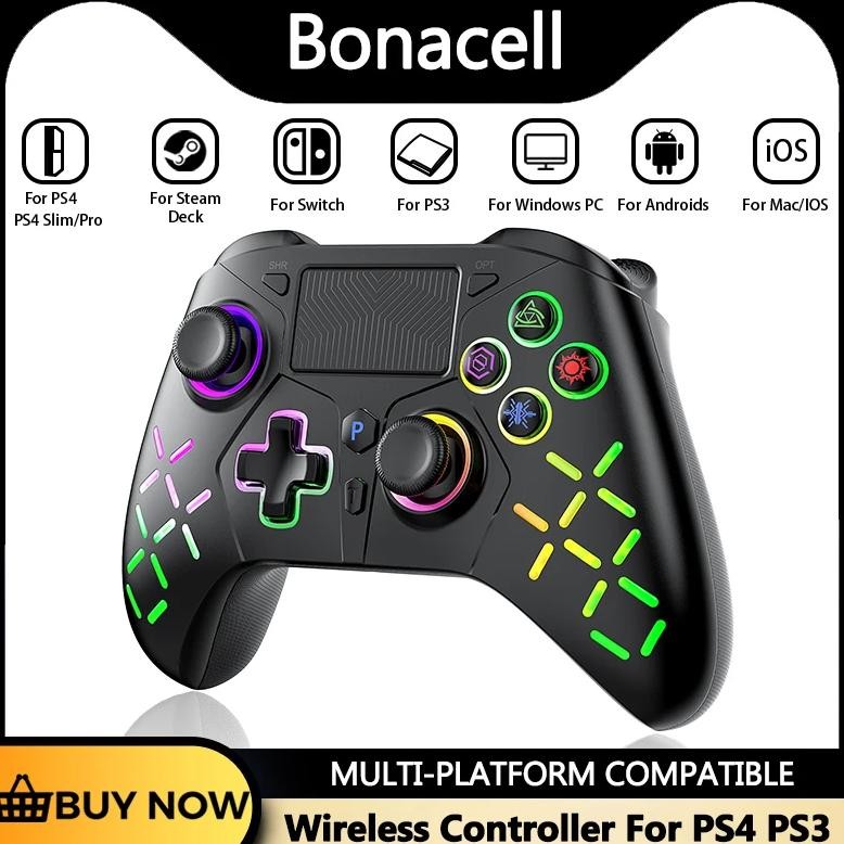 Jual For Ps4 Ps3 Bt Wireless Controller No Delay Dual Vibration 6-Axis ...