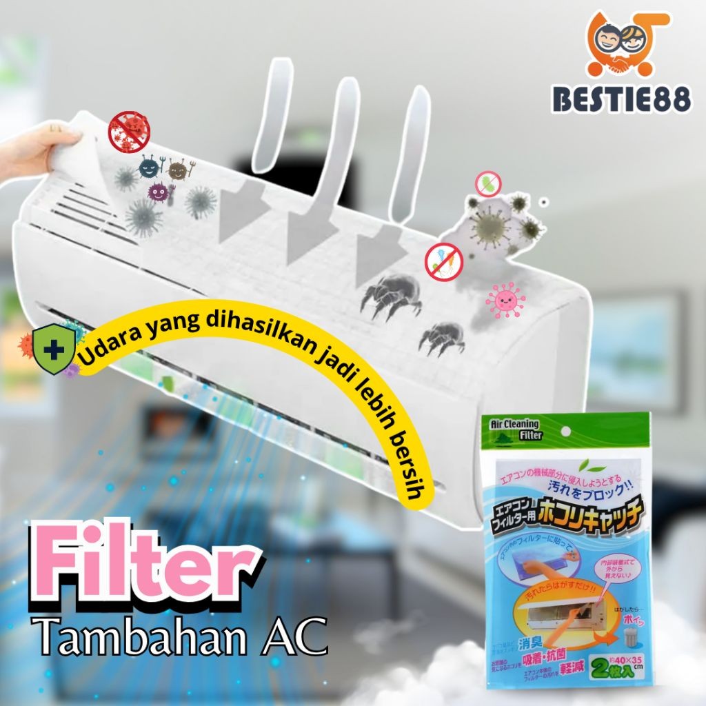 Jual Filter Tambahan AC 1/2-2 PK /Saringan AC Anti Debu /Saringan AC ...