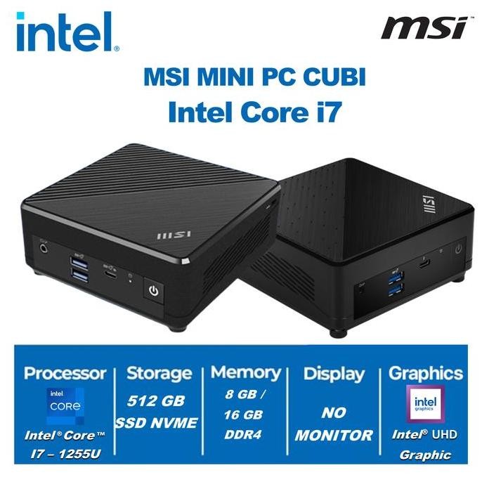 Jual Mini Pc Msi Cubi 5 Core I7 1255U 16Gb 512Gb W11Pro New Stok ...