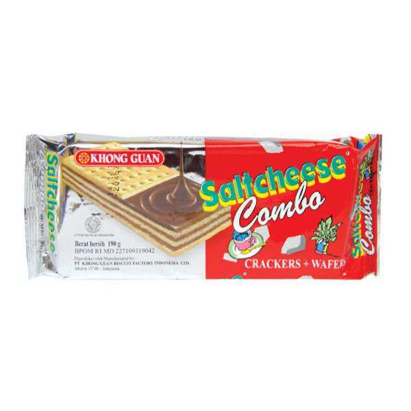 Jual KHONG GUAN SALTCHEESE COMBO CRCK+WFR190G | Shopee Indonesia