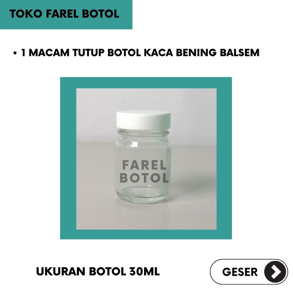 Jual botol kaca balsem 30 ml (isi paket 10 pcs) | Shopee Indonesia