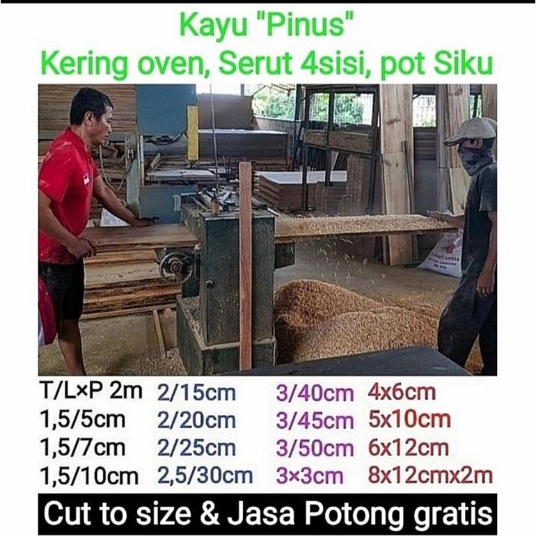 Jual Hot Papan Lebar 20 - 25Cm X P 2M X Tebal 1,7Cm Kayu Pinus Serut ...