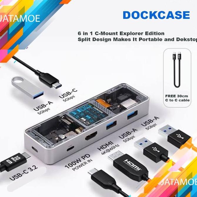 Jual TERBARU - Dockcase Explorer Edition USB C Smart Hub 6-in-1 ...