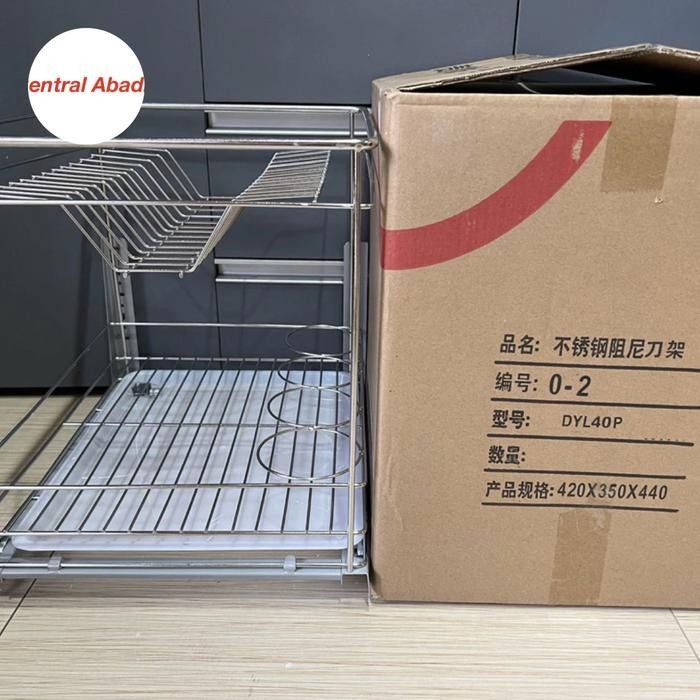 Jual Rak Piring 2 Susun Stainles Slowmotion / Rak Piring Kitchen Set ...